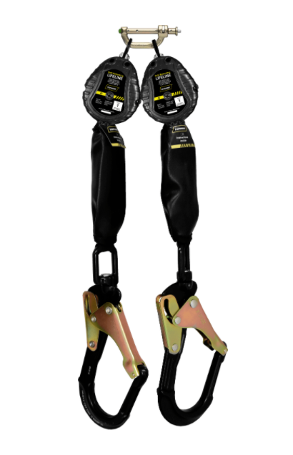 Ironwear 6' Webbing Dual SRL w/ Aluminum Rebar Hook – Buyers Safety